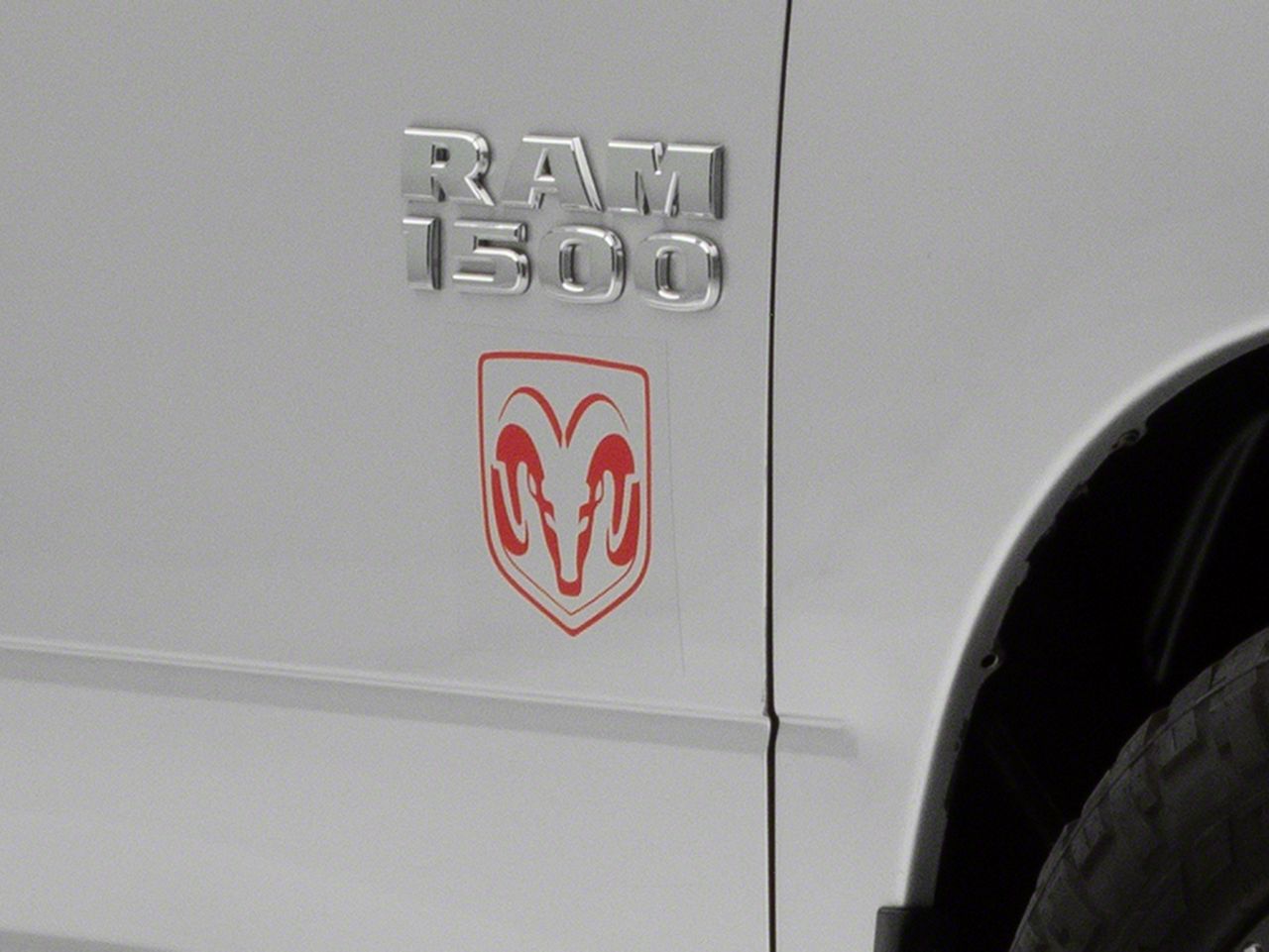 RAM Licensed by RedRock RAM 1500 Small RAM Head Logo; Red R134839 (02 ...