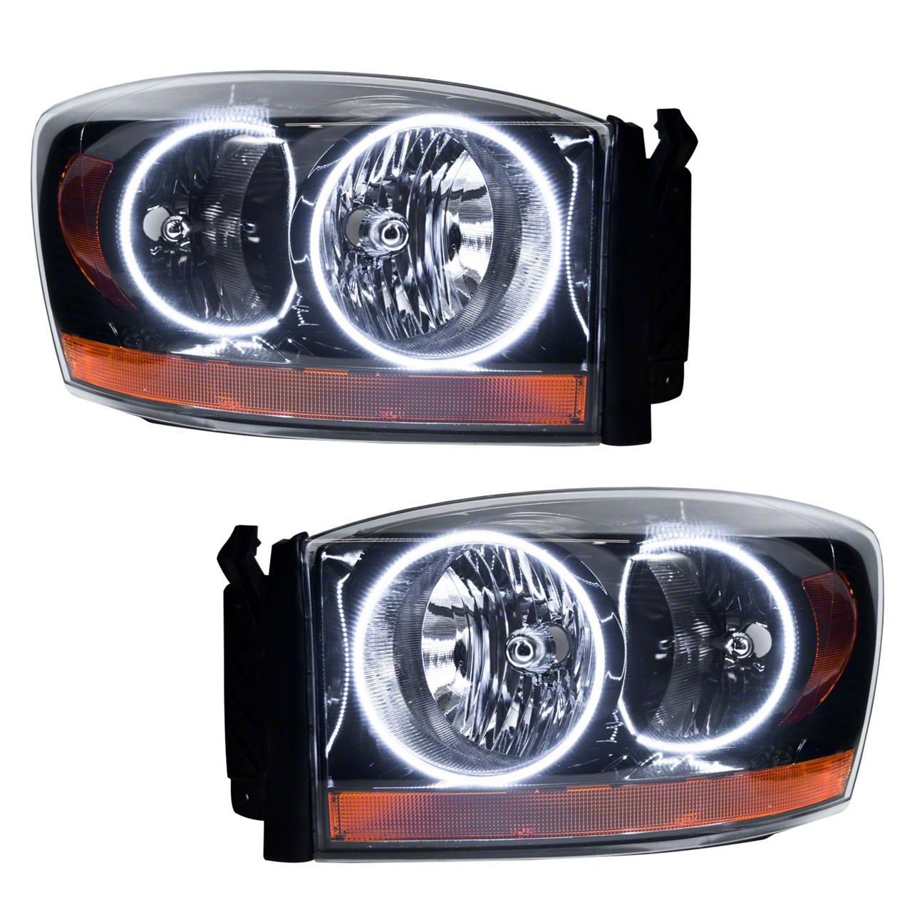 Oracle RAM Black OE Style Headlights w/ LED Halos R107136 (2006 RAM 1500)