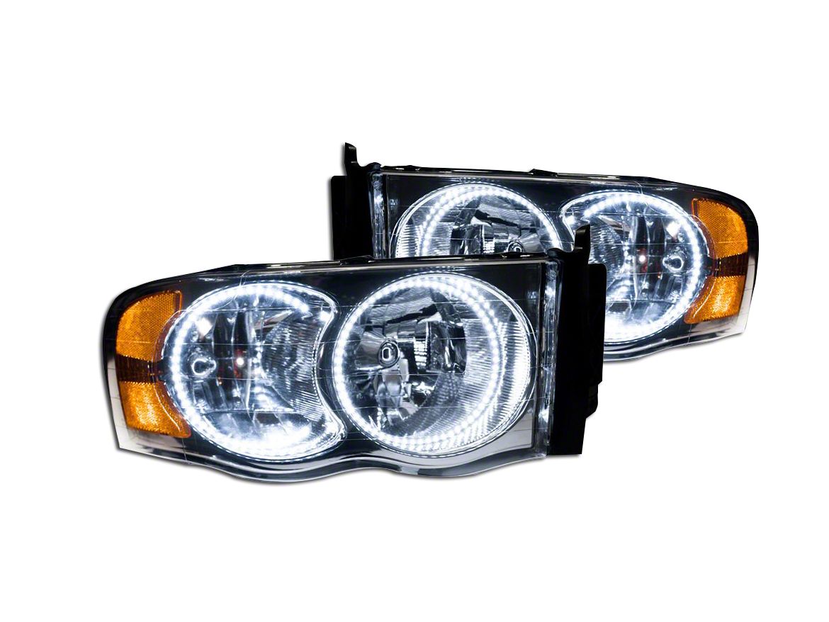 Oracle RAM Chrome OE Style Headlights w/ SMD LED Halos R101132 (02-05 ...