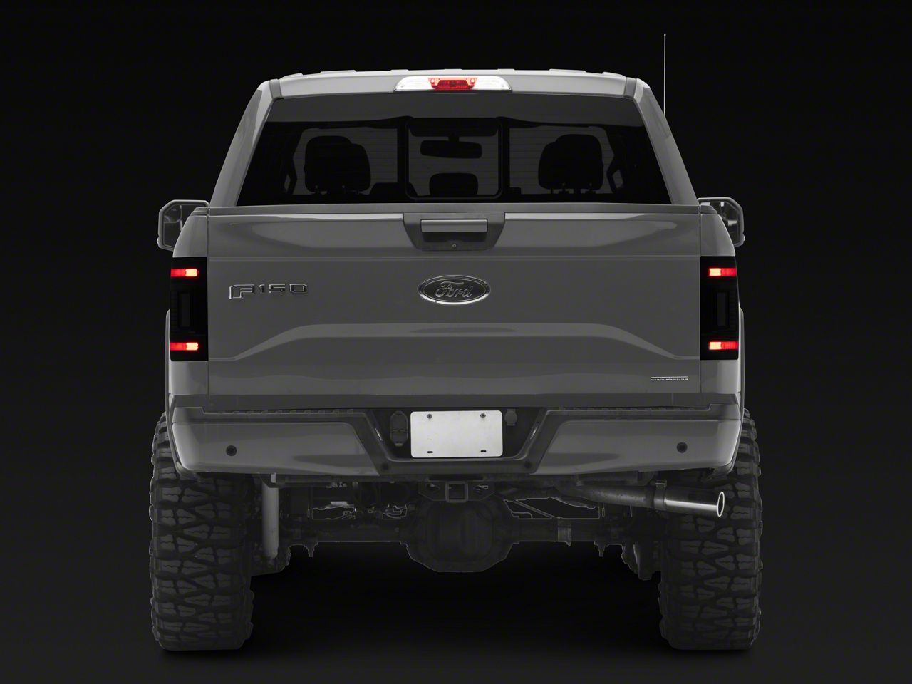 Oracle F-150 Flush Style LED Tail Lights; Black Housing; Red Lens 5913 ...