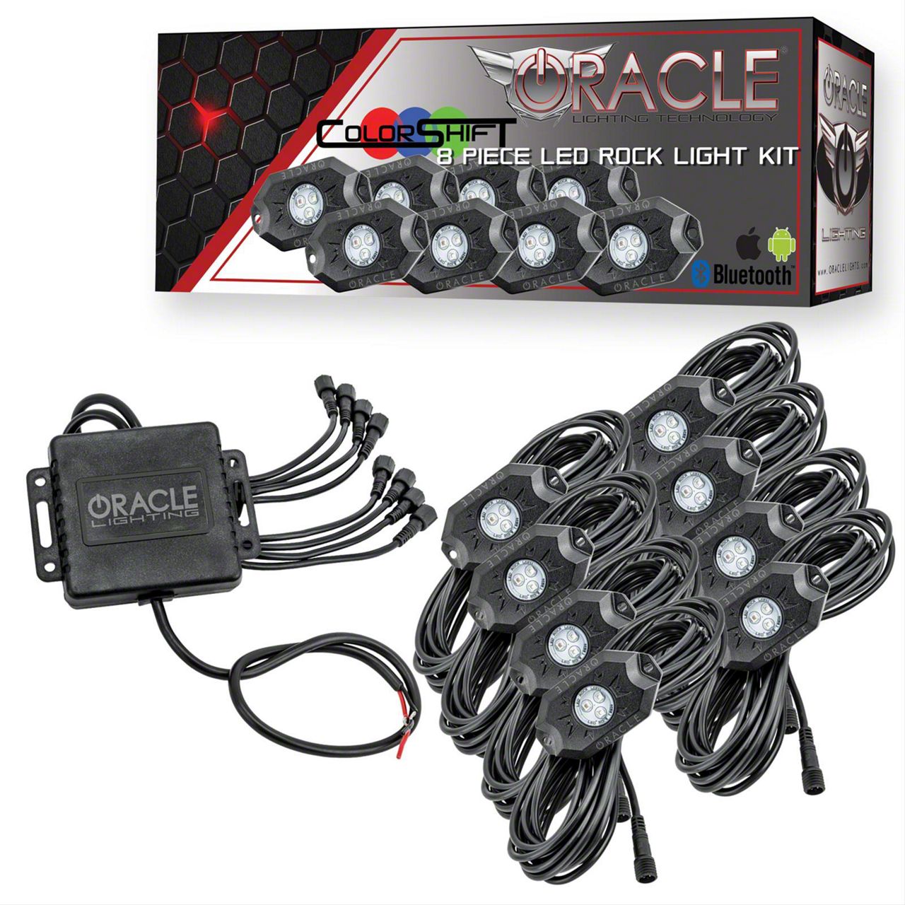 Oracle RAM 1500 Bluetooth ColorSHIFT Underbody Rock Light Kit; 8-Piece ...