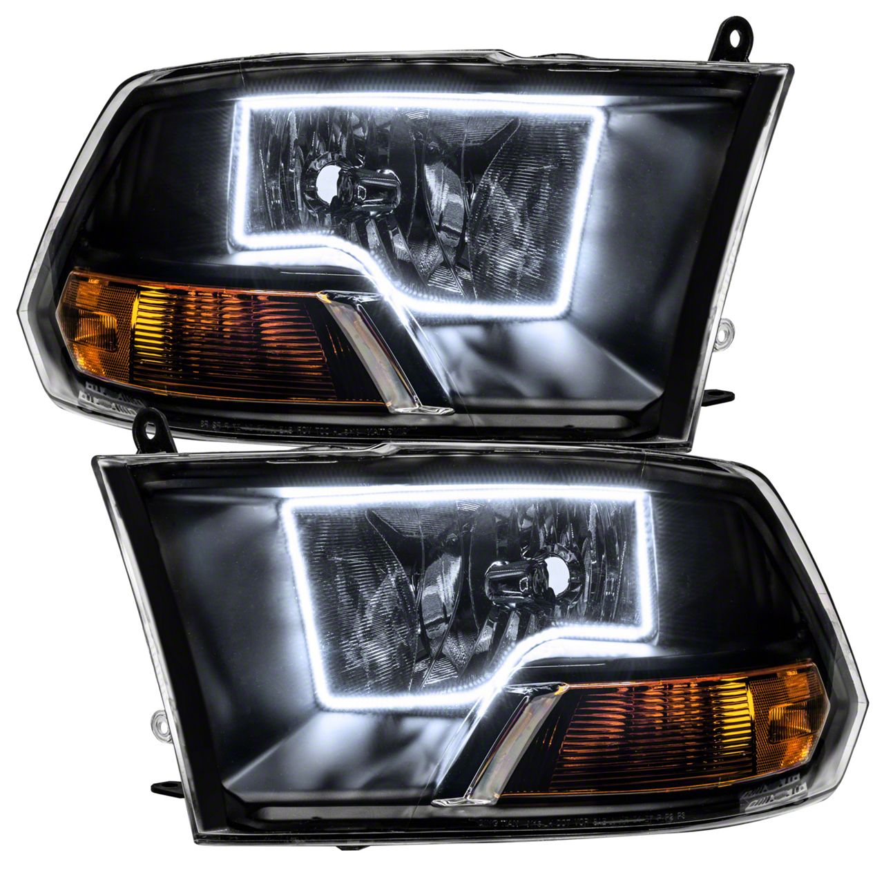 Oracle RAM 1500 Headlight Assembly; SMD Pre-Assembled Headlights, Black ...