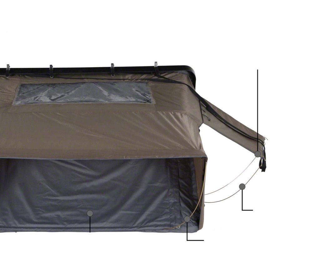 Overland Vehicle Systems F-150 Bushveld II Hard Shell Roof Top Tent ...