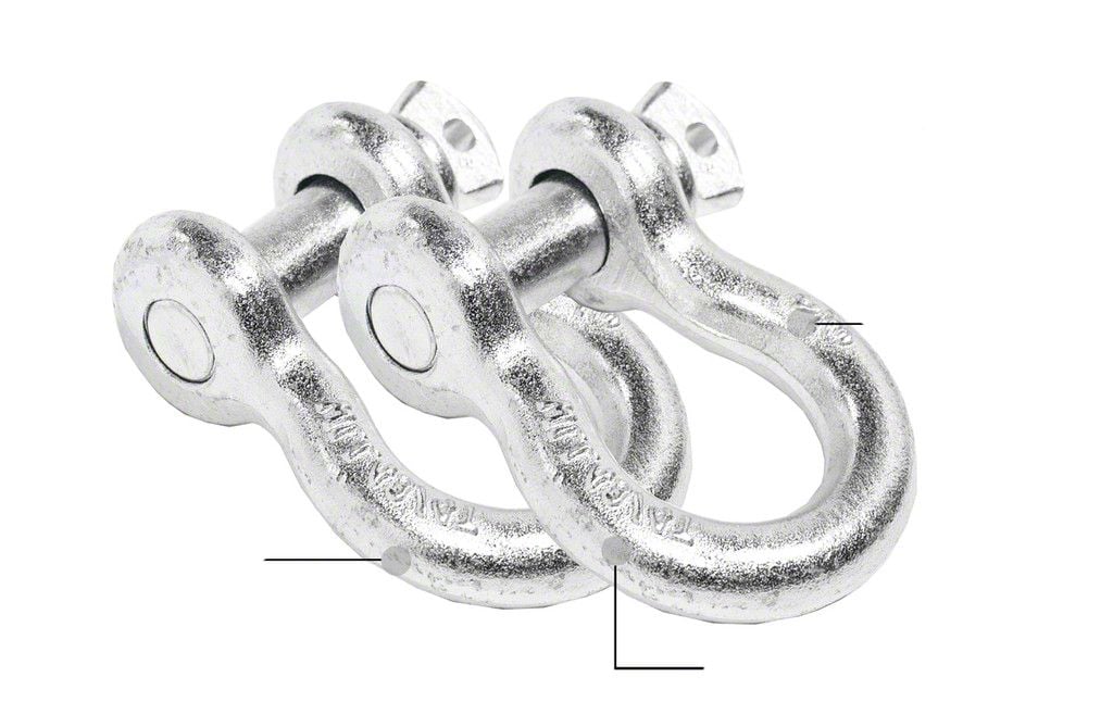Overland Vehicle Systems RAM 3500 3/4-Inch 4.75-Ton Recovery Shackles ...