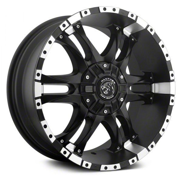 Panther Off Road Silverado 1500 810 Flat Black Machined 6-Lug Wheel ...