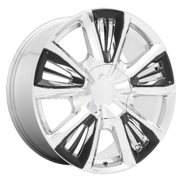 Performance Replicas Sierra 1500 PR212 Chrome with Gloss Black Accents ...