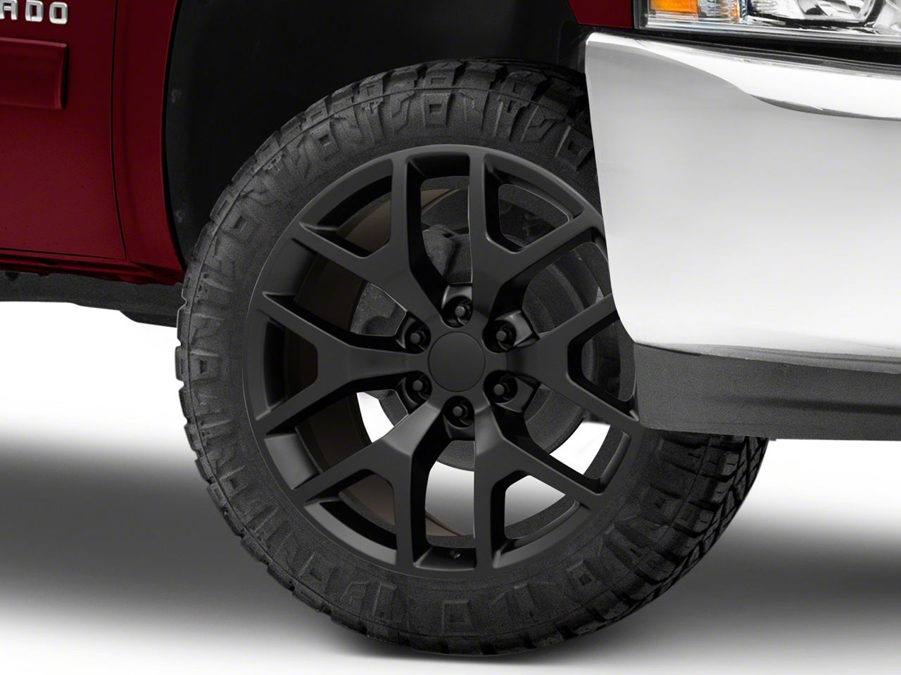 Silverado 1500 PR169 Matte Black 6-Lug Wheel; 24x10; 31mm Offset (07-13 ...
