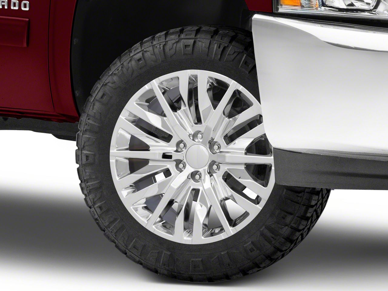 Silverado 1500 PR198 Chrome 6-Lug Wheel; 20x9; 24mm Offset (07-13 ...