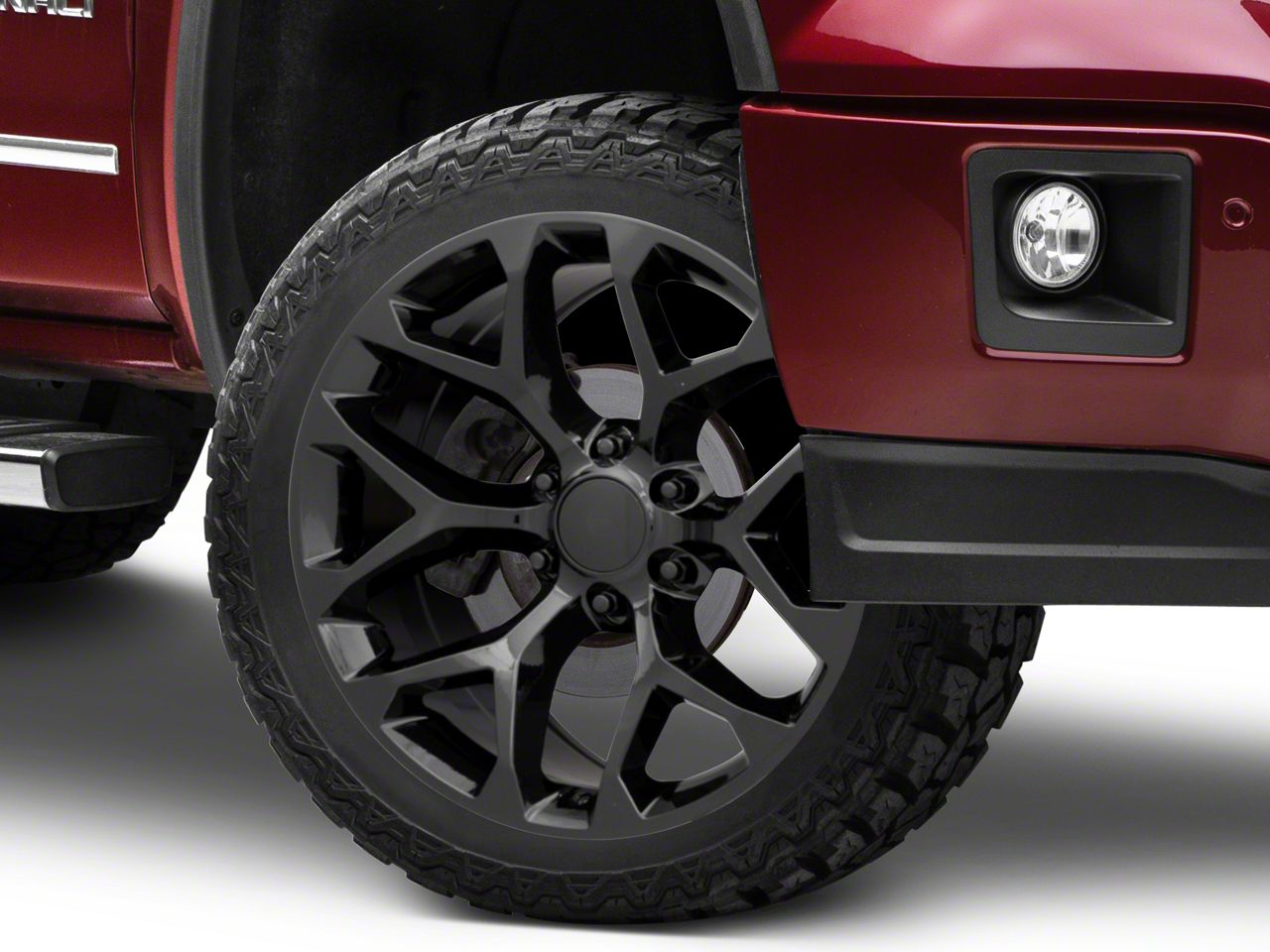 Sierra 1500 PR176 Gloss Black 6-Lug Wheel; 24x10; 24mm Offset (14-18 ...