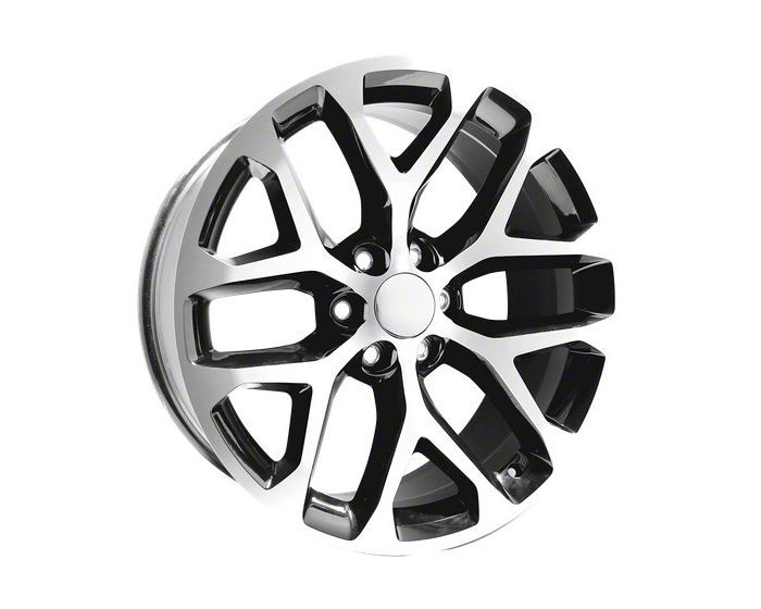 Sierra 1500 PR177 Gloss Black Machined 6-Lug Wheel; 22x9; 24mm Offset ...