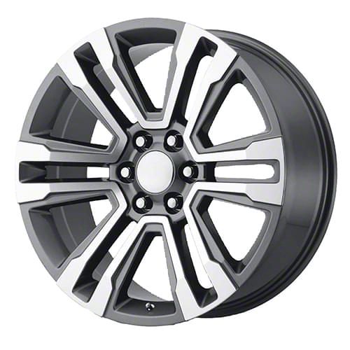 Performance Replicas Sierra 1500 PR182 Gunmetal Machined 6-Lug Wheel ...