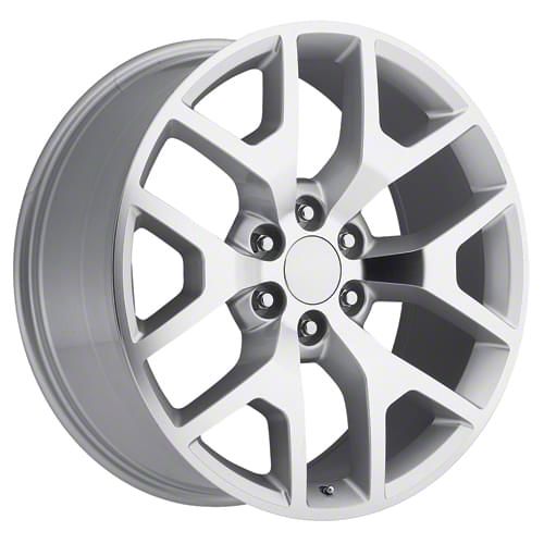 Performance Replicas Silverado 1500 PR169 Silver Machined 6-Lug Wheel ...