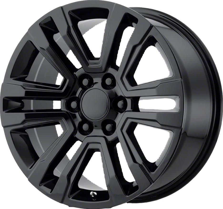 Performance Replicas Silverado 1500 PR182 Gloss Black 6-Lug Wheel; 22x9; 24mm Offset 182GB ...