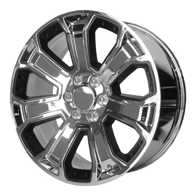 Yukon PR162 Chrome with Matte Black Accents 6-Lug Wheel; 22x9; 24mm ...