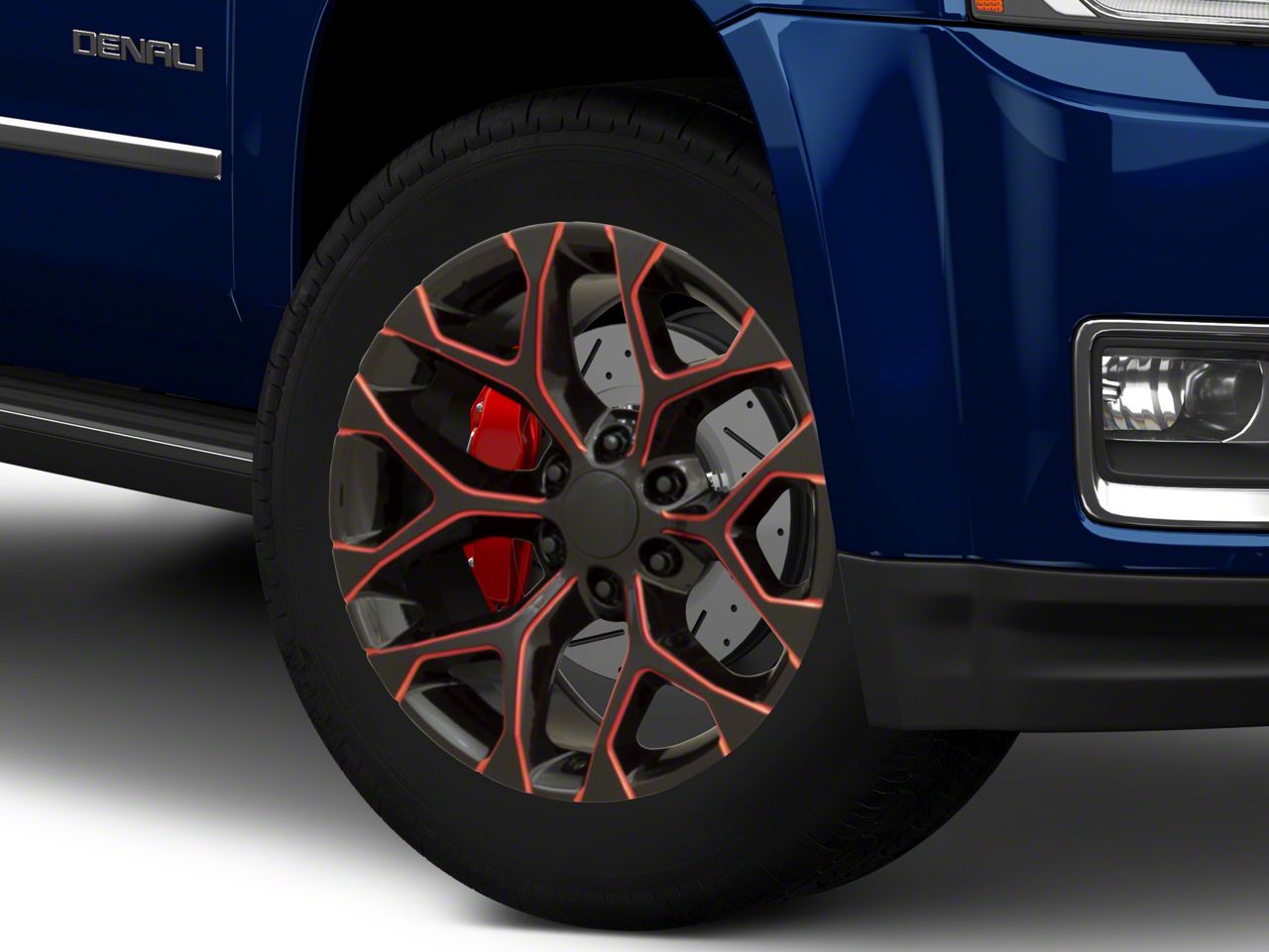 Yukon PR176 Gloss Black Red Milled 6-Lug Wheel; 20x9; 24mm Offset (15 ...