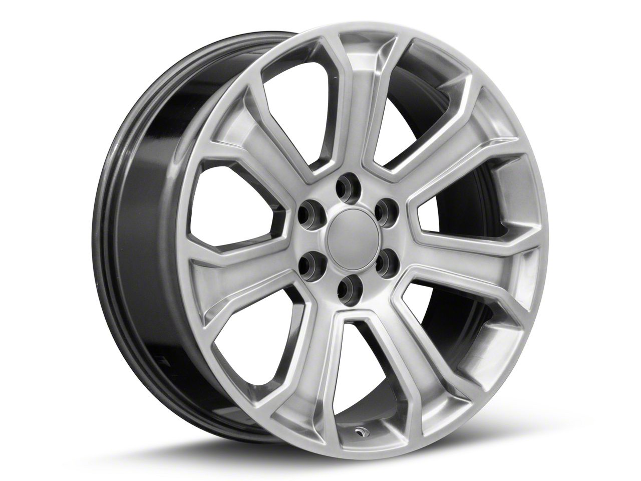 Performance Replicas Sierra 1500 PR166 Hyper Silver 6-Lug Wheel; 22x9 ...