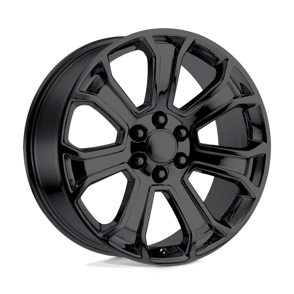 Silverado 1500 PR166 Gloss Black 6-Lug Wheel; 20x9; 24mm Offset (99-06 ...