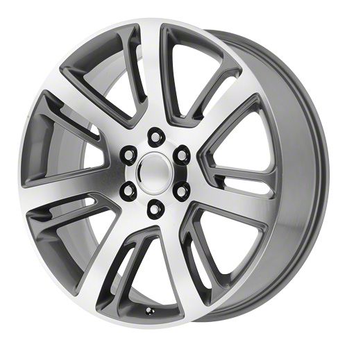 Performance Replicas Silverado 1500 PR171 Gunmetal Machined 6-Lug Wheel ...