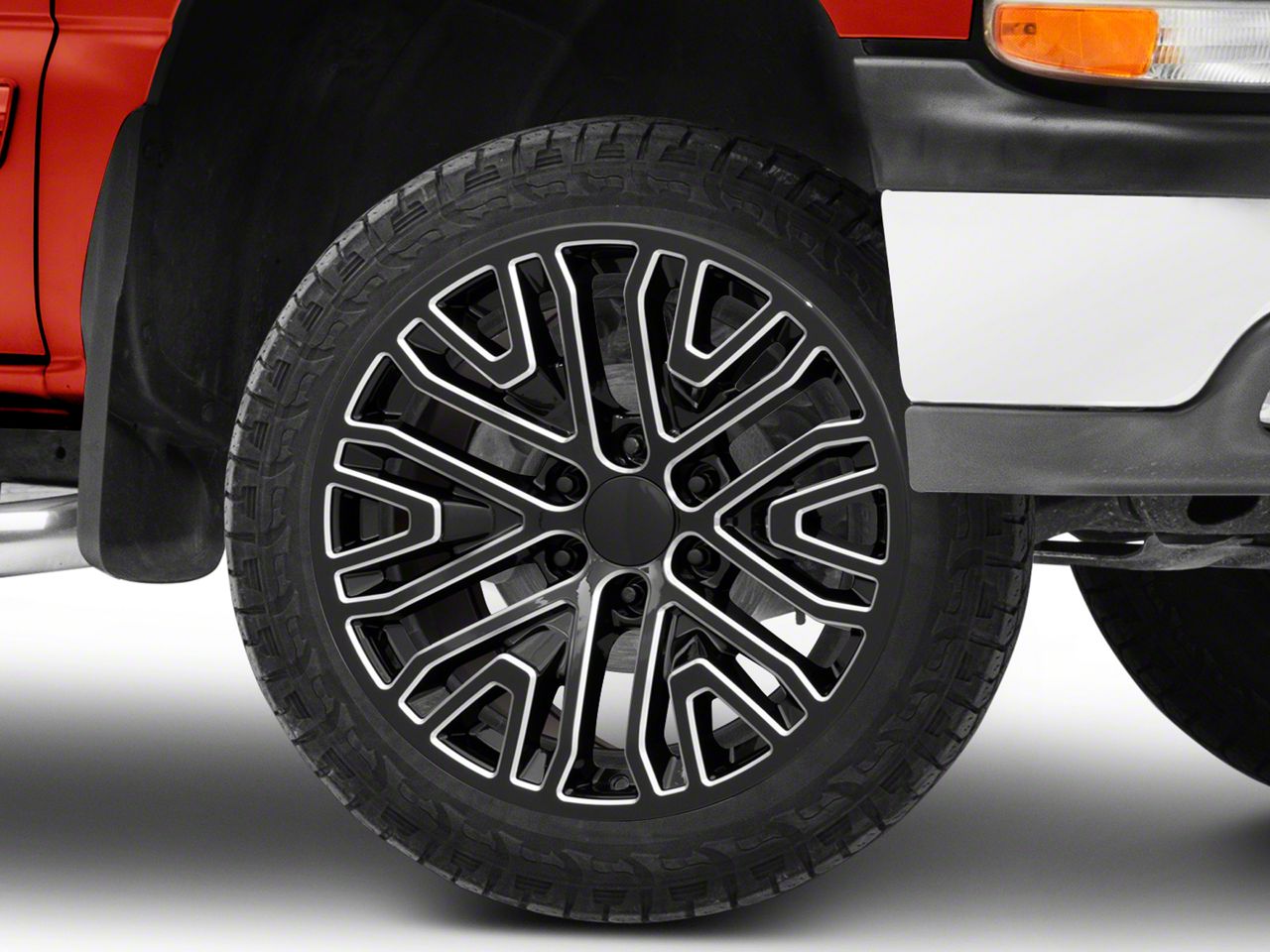 Silverado 1500 PR197 Gloss Black Milled 6-Lug Wheel; 24x10; 31mm Offset ...