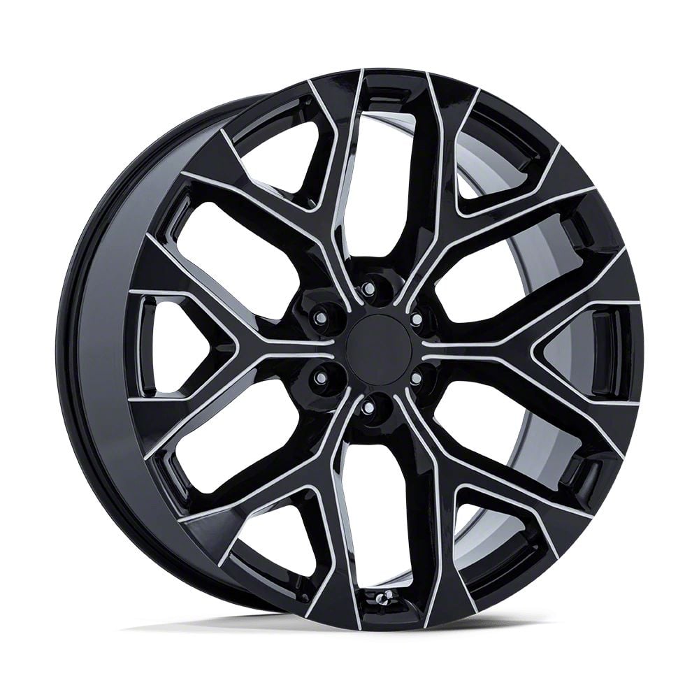 Performance Replicas Canyon PR177 Gloss Black Milled 6-Lug Wheel; 26x10 ...
