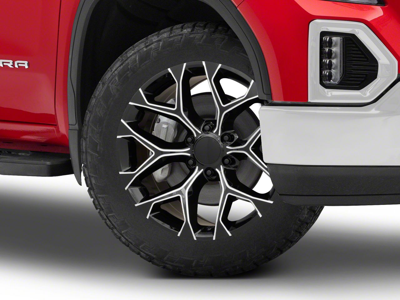 Sierra 1500 PR176 Gloss Black Milled 6-Lug Wheel; 22x9; 24mm Offset (19 ...