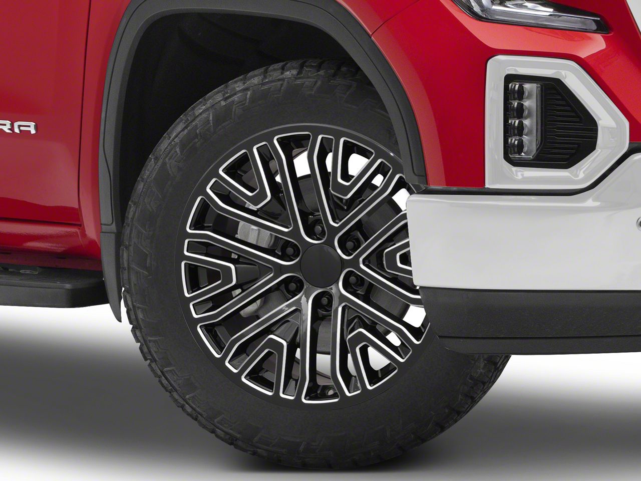 Sierra 1500 PR197 Gloss Black Milled 6-Lug Wheel; 22x9; 28mm Offset (19 ...
