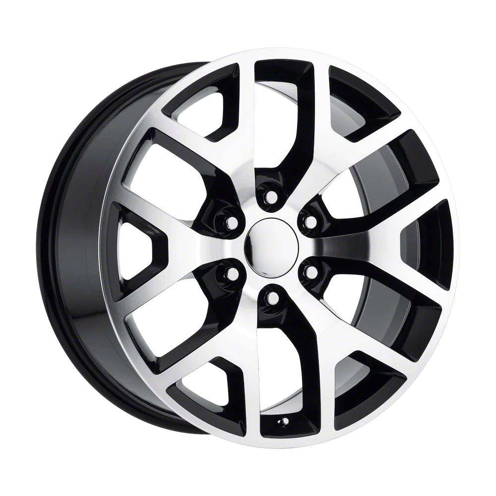 Silverado 1500 PR169 Gloss Black with Machined Spokes 6-Lug Wheel ...