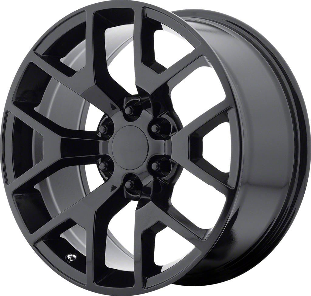 Silverado 1500 PR169 Gloss Black 6-Lug Wheel; 22x9; 27mm Offset (19-26 ...