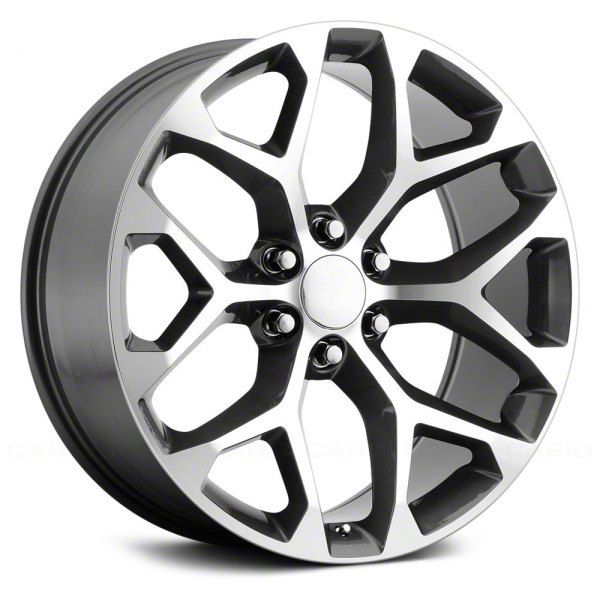 Performance Replicas Silverado 1500 PR176 Gunmetal Machined 6-Lug Wheel ...