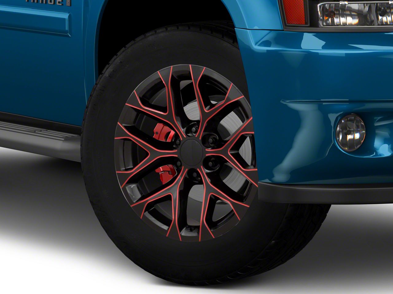 Performance Replicas Silverado 1500 PR177 Gloss Black Red Milled 6-Lug ...