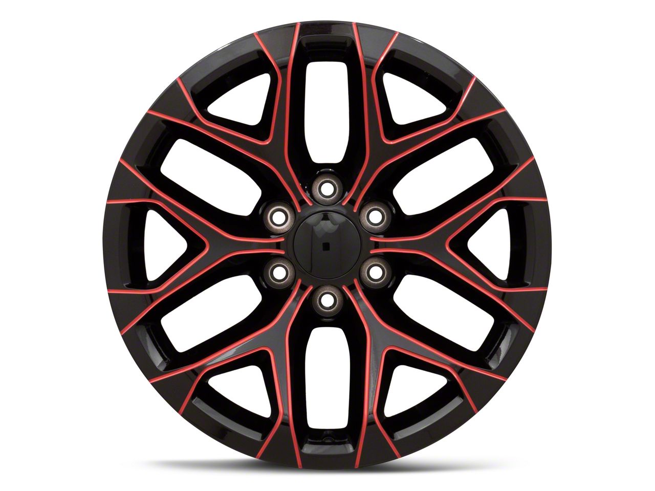 Performance Replicas Silverado 1500 PR177 Gloss Black Red Milled 6-Lug ...