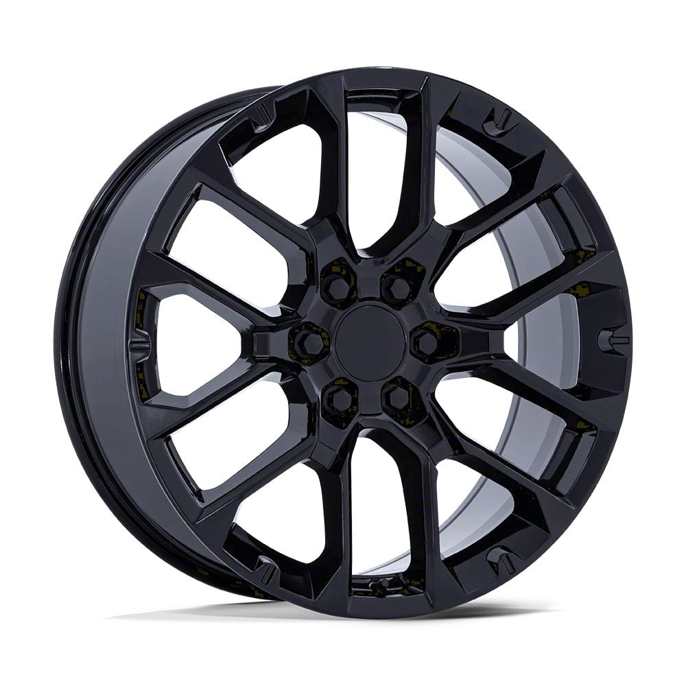 Performance Replicas Silverado 1500 PR224 Gloss Black 6-Lug Wheel; 22x9 ...
