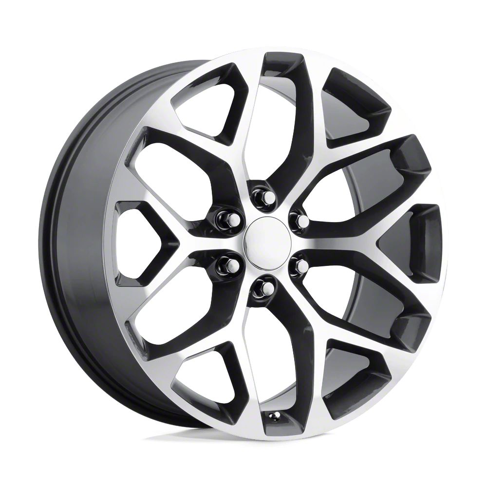 Tahoe PR176 Gunmetal Machined 6-Lug Wheel; 26x10; 24mm Offset (21-25 ...