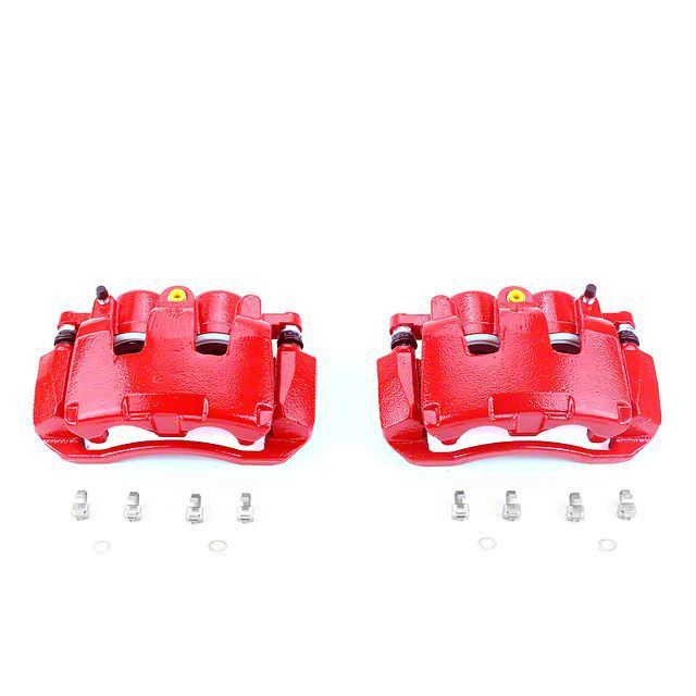 PowerStop RAM 1500 Performance Front Brake Calipers; Red R102800 (02-18 ...