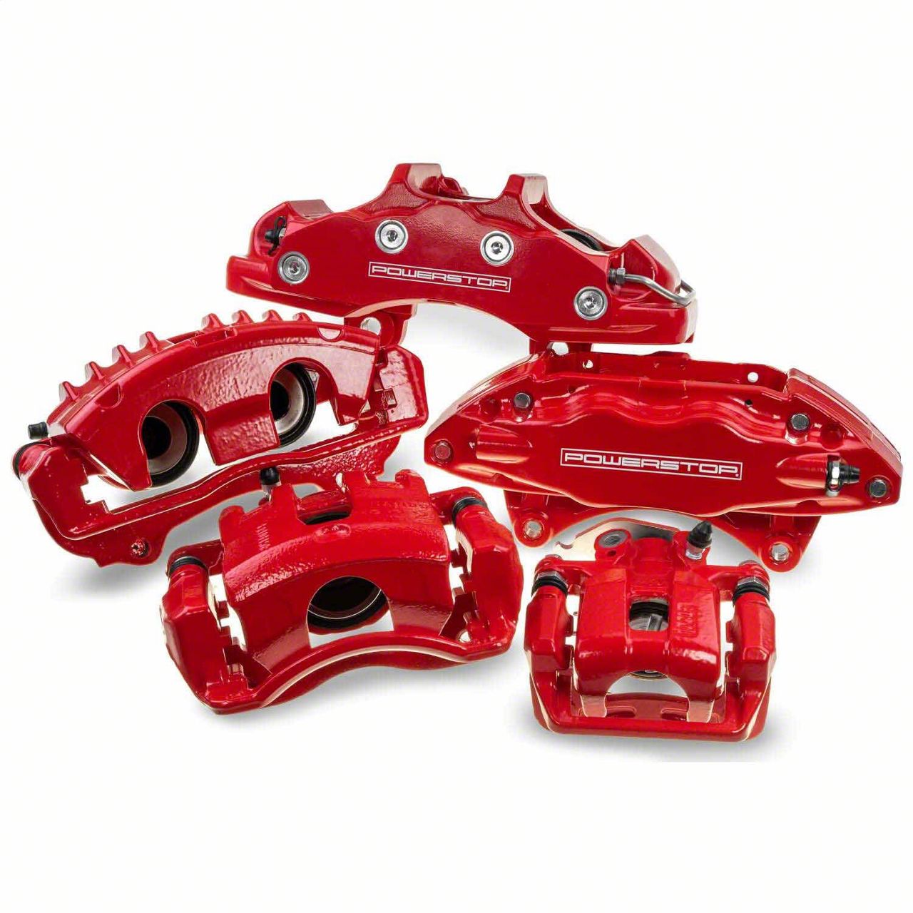 PowerStop Canyon Performance Rear Brake Calipers; Red S5522 (15-20 ...