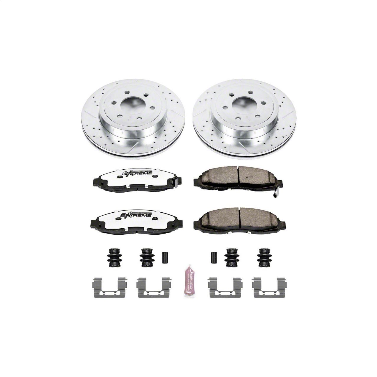 PowerStop Dakota Z36 Extreme Truck and Tow 6-Lug Brake Rotor and Pad ...