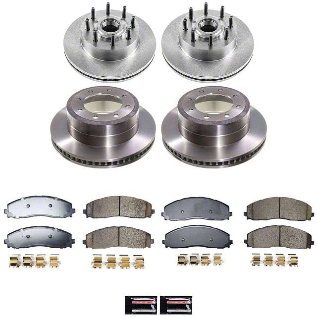 PowerStop F-250 Super Duty OE Replacement 8-Lug Brake Rotor and Pad Kit ...