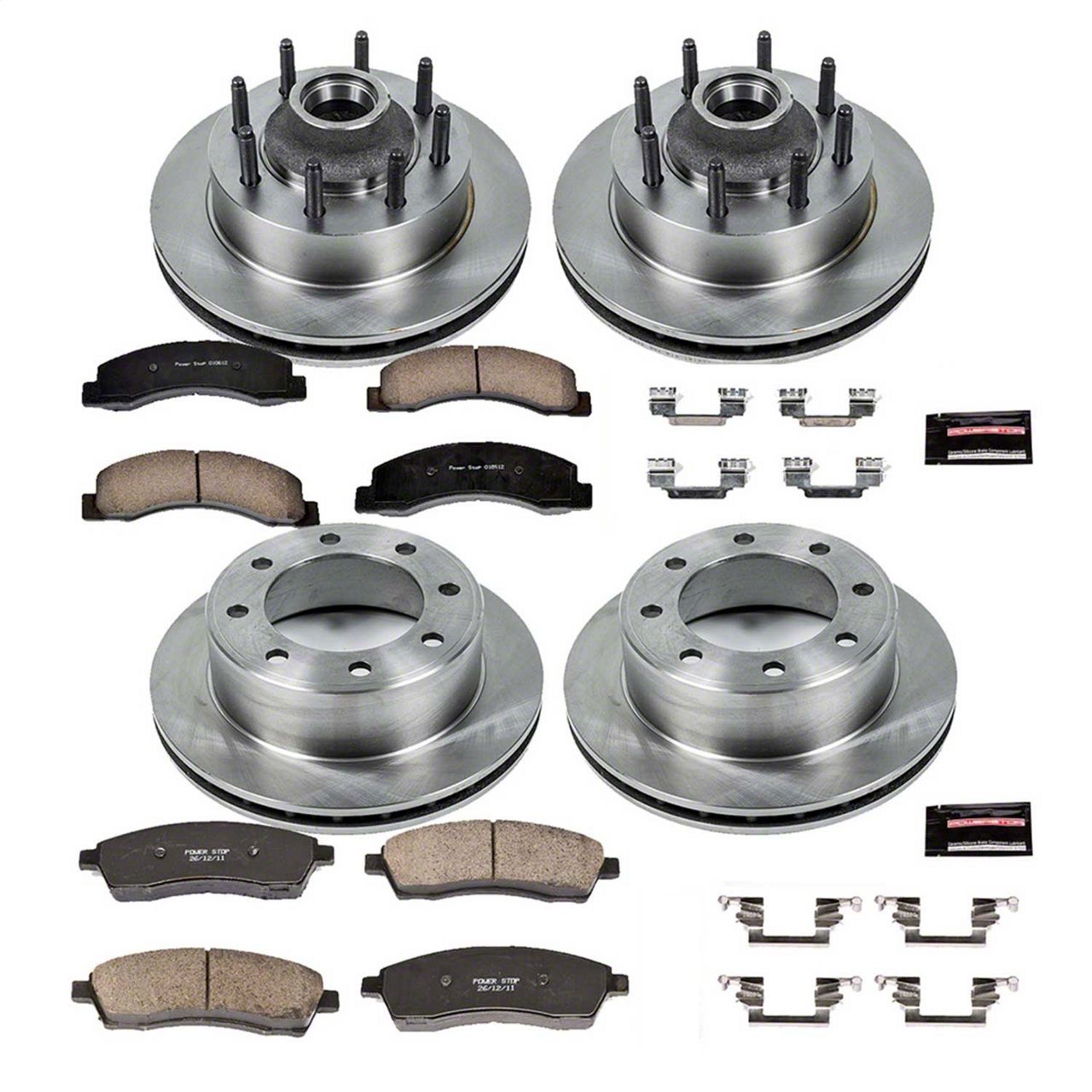 PowerStop F-250 Super Duty OE Replacement 8-Lug Brake Rotor and Pad Kit ...