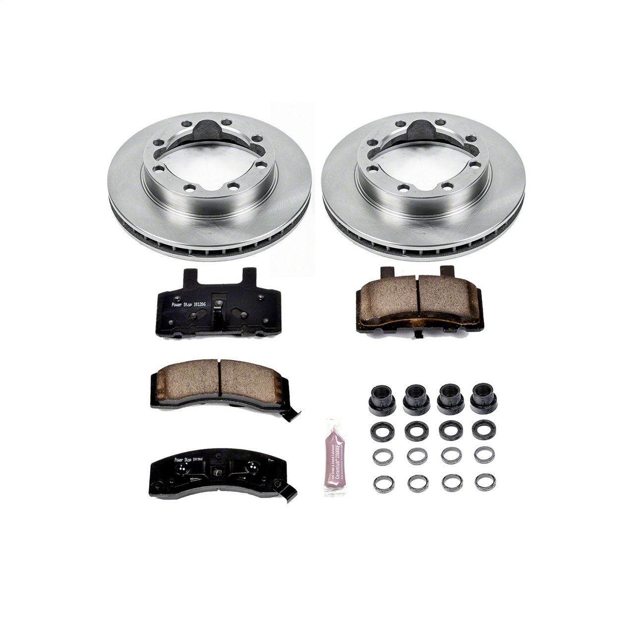 PowerStop RAM 2500 OE Replacement 8-Lug Brake Rotor and Pad Kit; Front ...