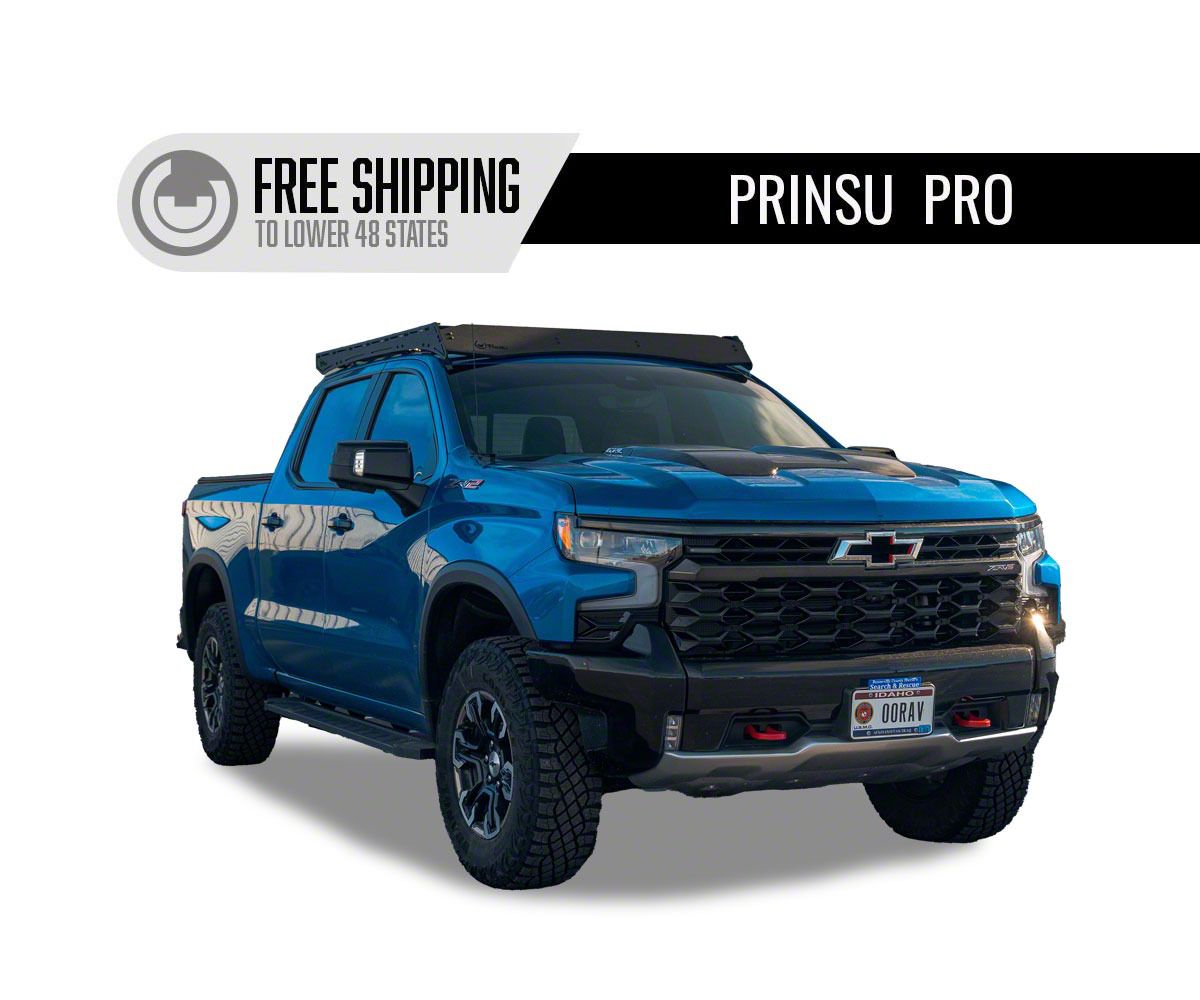 Prinsu Silverado 3500 Pro Roof Rack with 50-Inch LED Light Bar Cutout ...