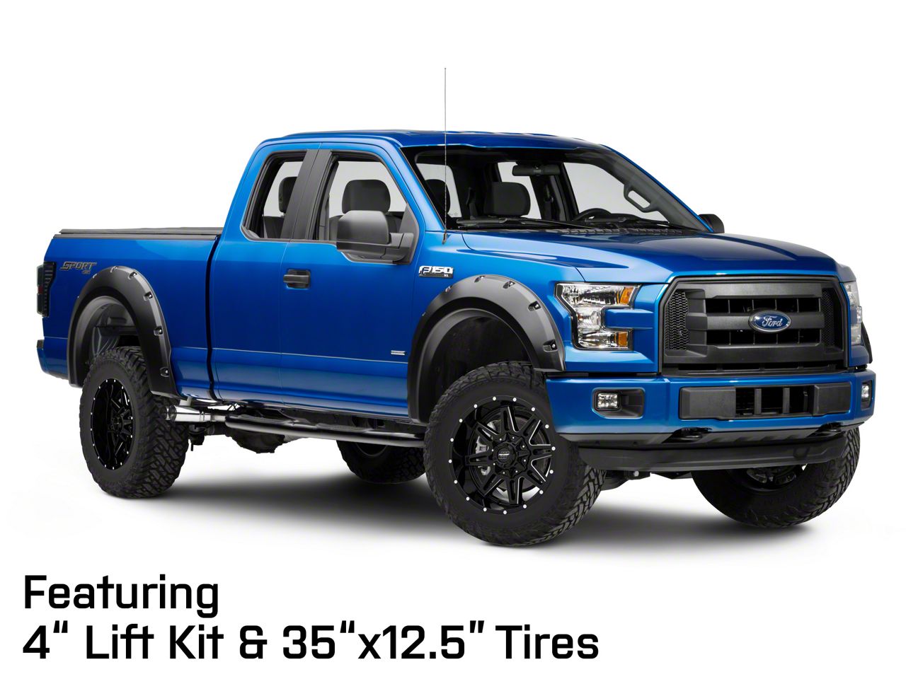 Pro Comp Wheels F-150 Blockade Gloss Black Milled 6-Lug Wheel - 20x9.5 ...