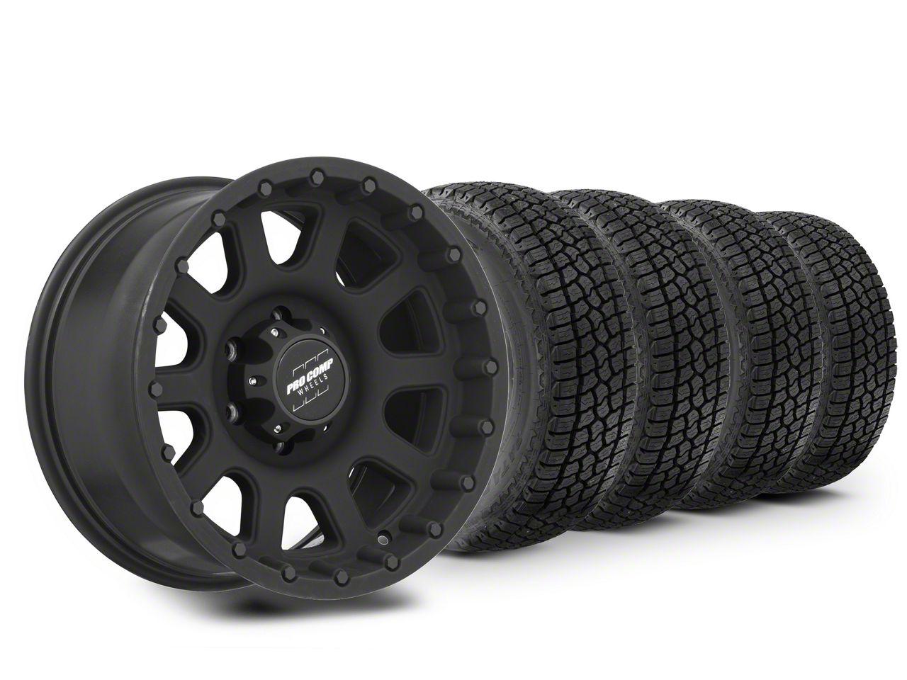 F-150 17x9 Pro Comp 32 Series Wheel & 33in Milestar All-Terrain ...