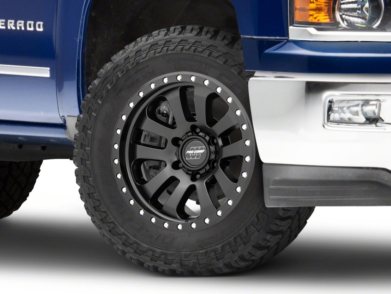 Pro Comp Wheels Silverado Prodigy Satin Black 6-Lug Wheel - 17x9; -6mm ...