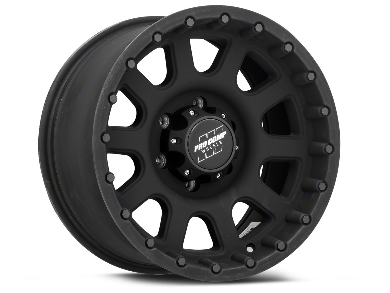 Pro Comp Wheels Silverado 32 Series Matte Black 6-Lug Wheel - 17x9 ...