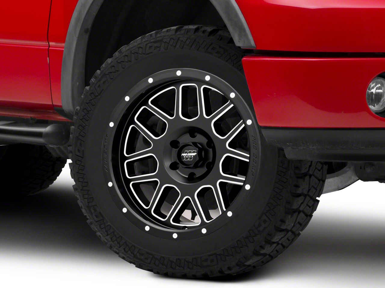 Pro Comp Wheels F-150 Vertigo Satin Black Milled 6-Lug Wheel - 20x9 -12mm Offset 5140-293645 (04 ...