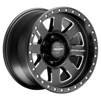 Pro Comp Wheels Canyon Trilogy Pro Satin Black 6-Lug Wheel; 17x9; -6mm ...