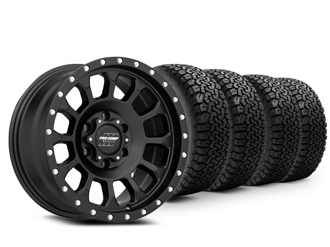F-150 17x8.5 Pro Comp Rockwell Wheel & 33in BF Goodrich All-Terrain T/A ...