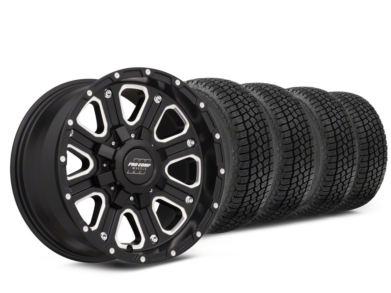RAM 1500 17x9 Pro Comp Axis Wheel & 33in Milestar All-Terrain Patagonia ...