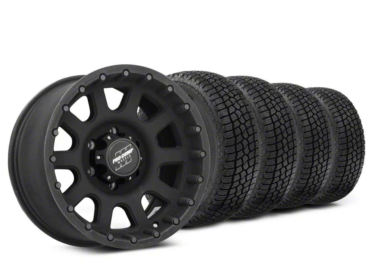 Silverado 1500 17x9 Pro Comp Wheels 32 Series & 33in Milestar All ...