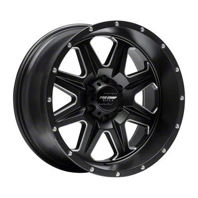 Pro Comp Wheels Silverado 3500 63 Series Recon Satin Black Milled 8-Lug ...